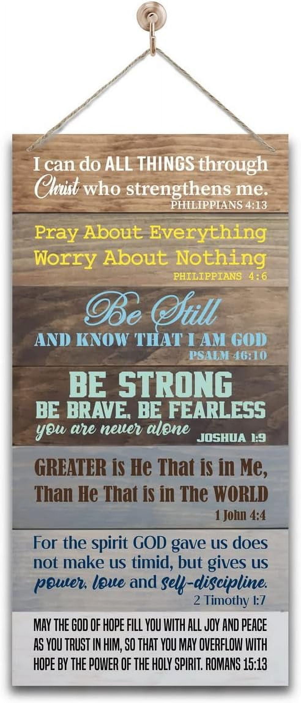 Christian Inspirational Wood Sign, Printed Wood Sign, Hanging Bible ...