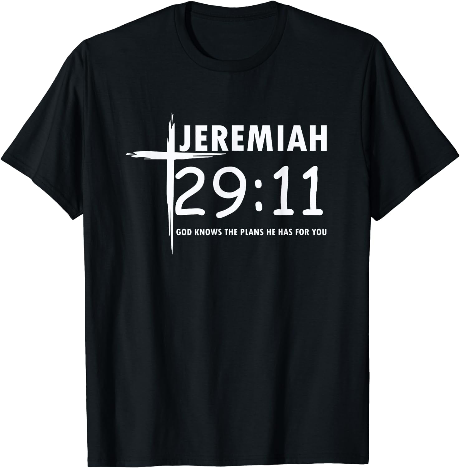 Christian Jeremiah 29:11 Bible Verse T-Shirt T-Shirt Black Small - Walmart.com