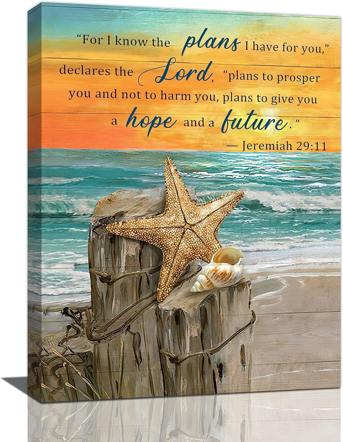Christian Jeremiah Bathroom Wall Art Coastal Ocean Religious Scripture ...