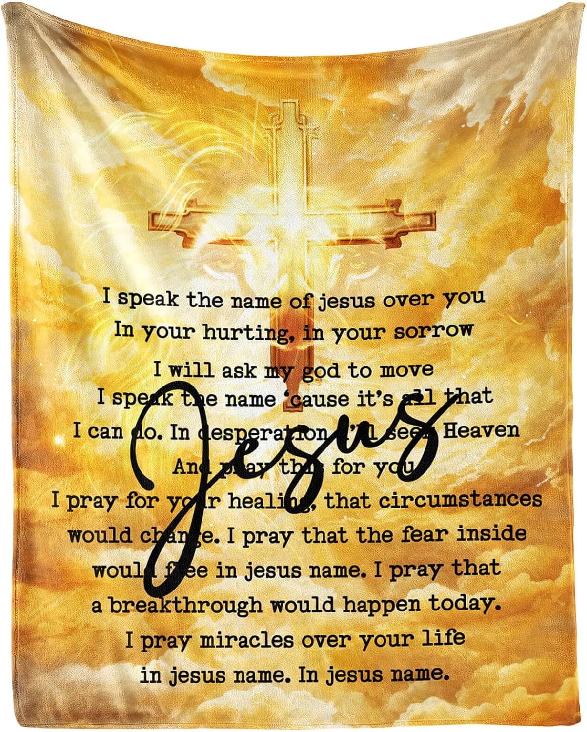 Christian Jesus Blanket, Inspirational Religious Christ Throw Blankets ...