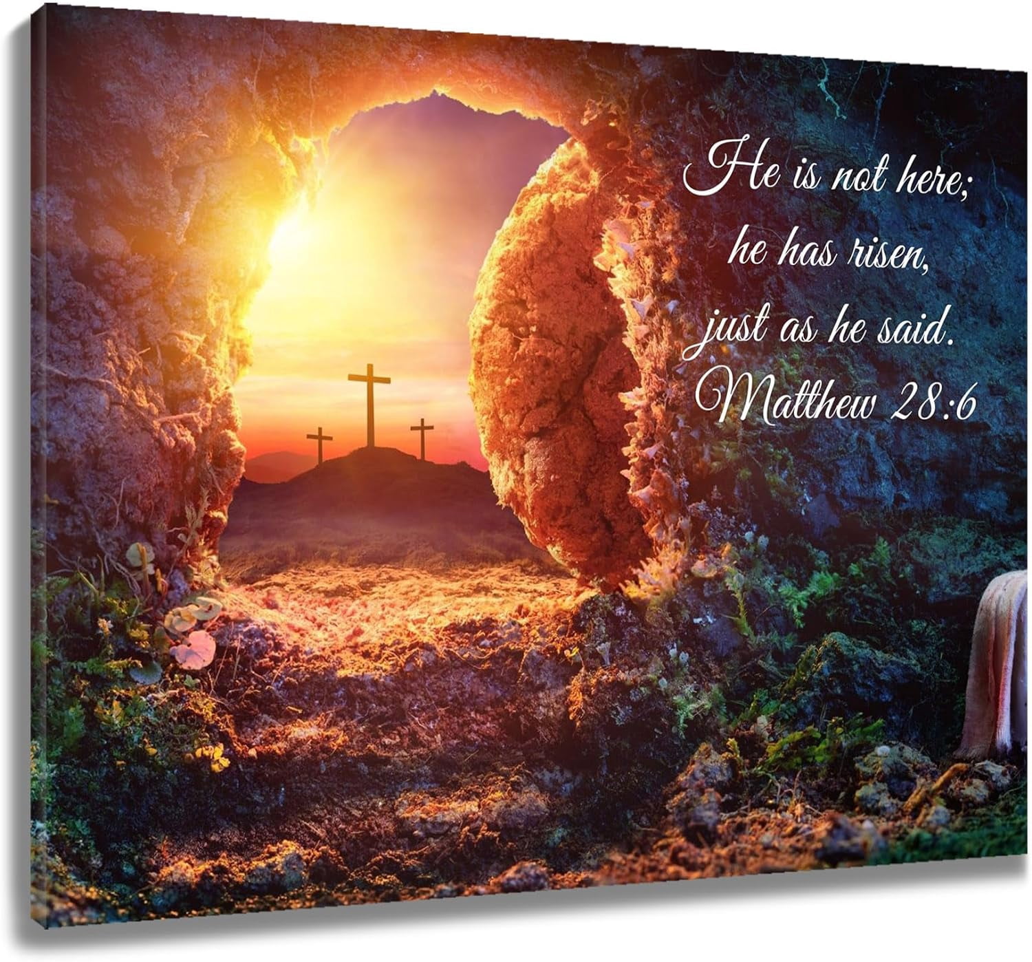Christian Jesus Canvas Wall Art for Living Room The Cross and Mountain ...