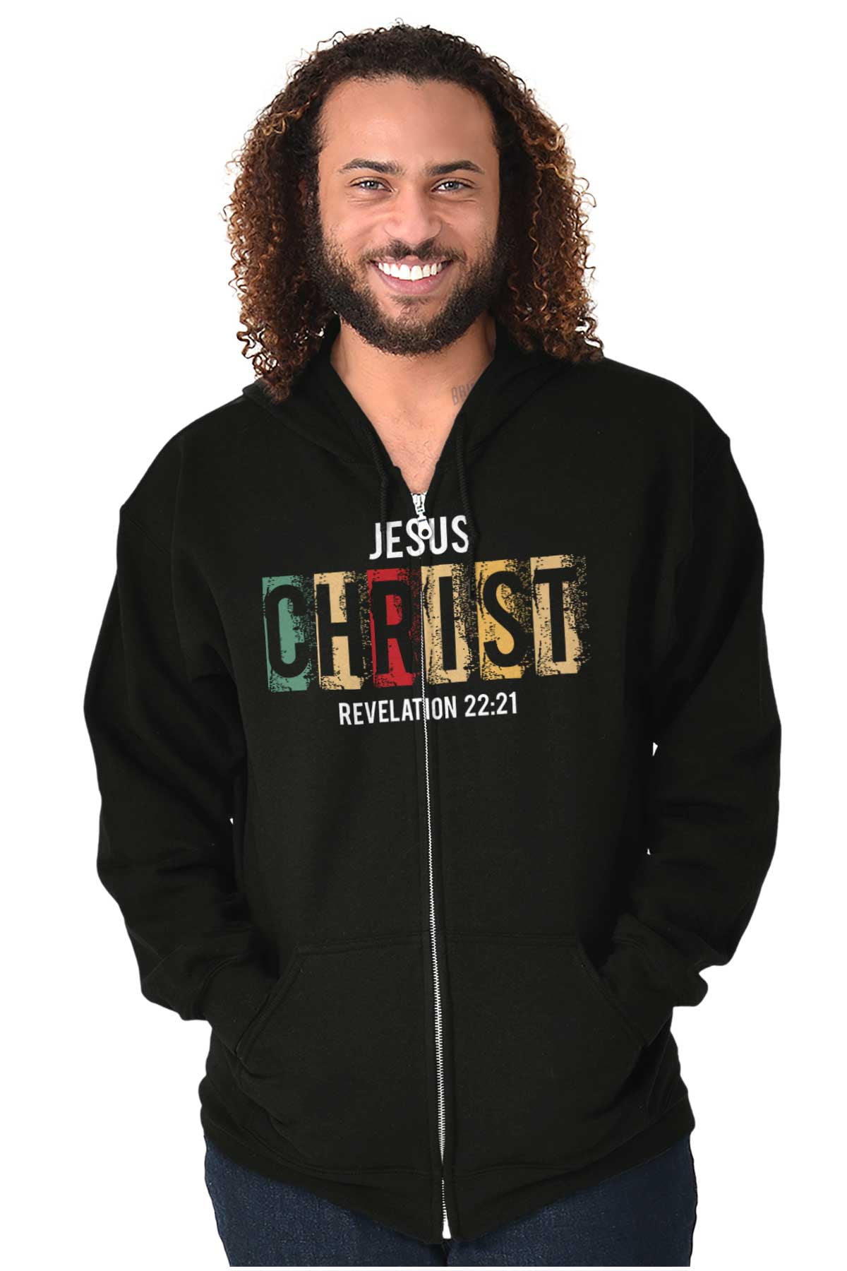 Christian Jesus Christ Revelation Zip Up Hoodie Men's Women's Brisco ...