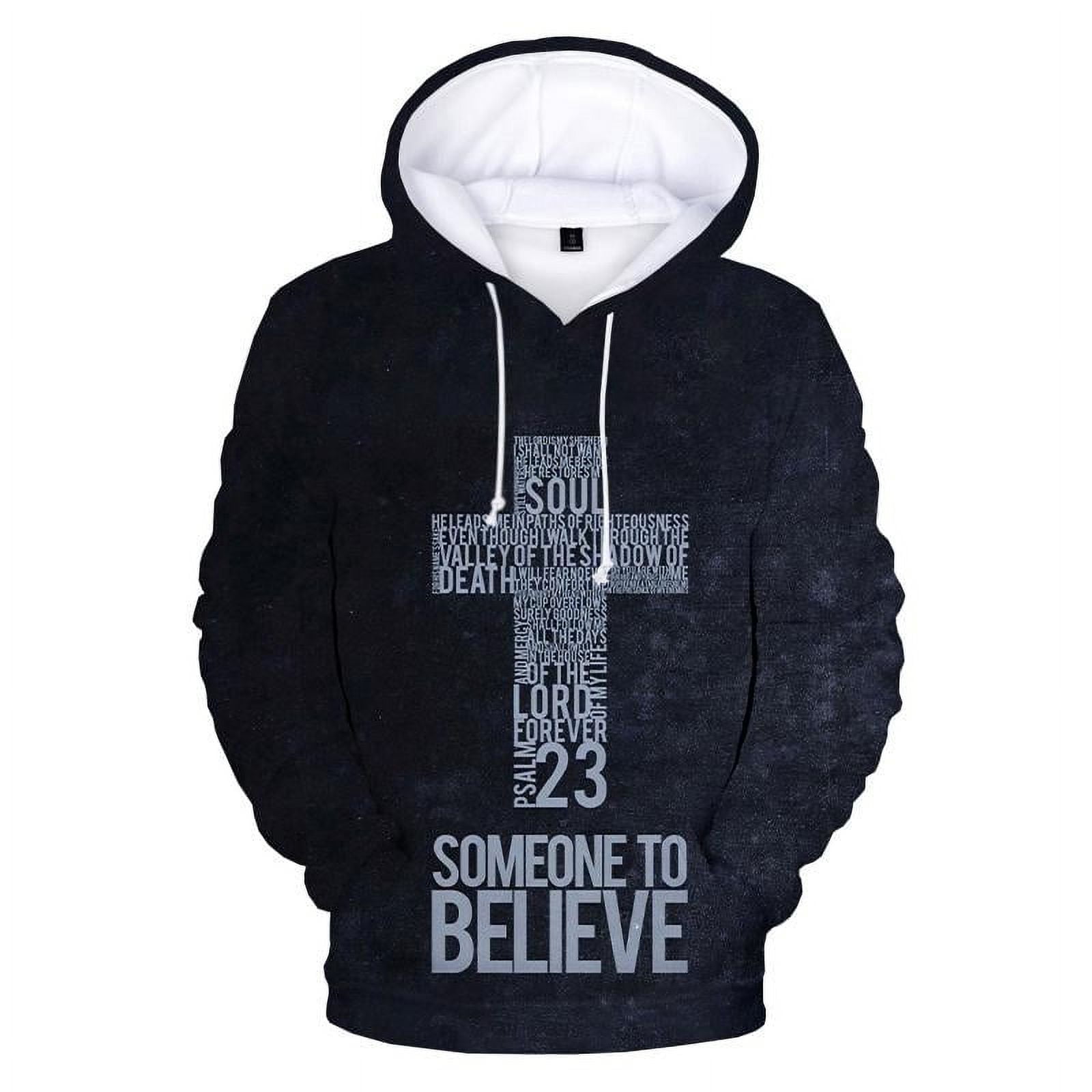 Christian Jesus Cross Graphic Hoodies for Men Clothing 3D God Bless You ...