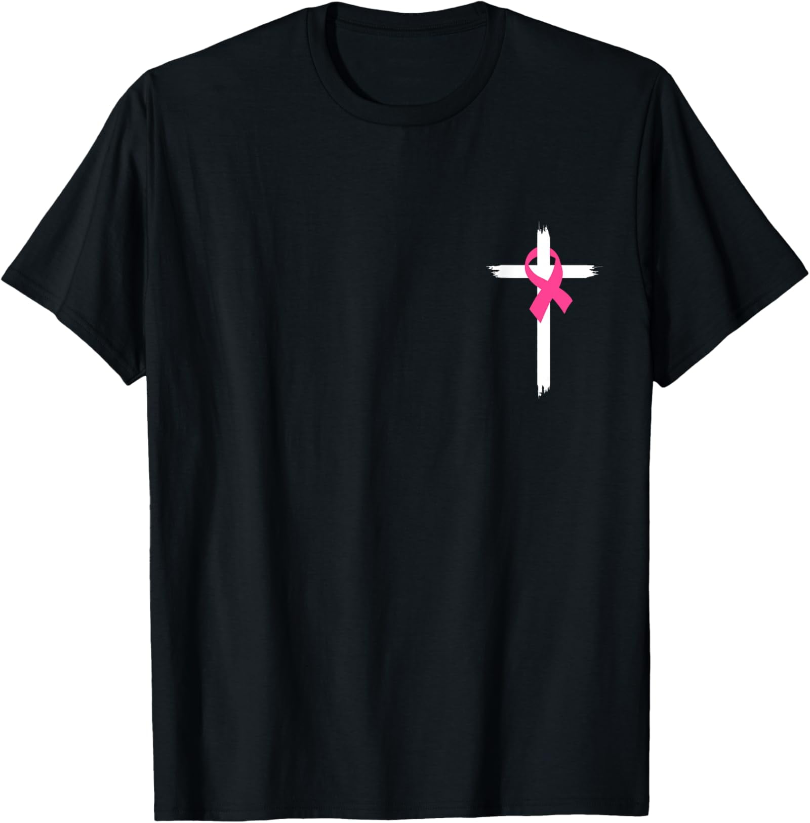 Christian Jesus Cross Pink Ribbon Breast Cancer Awareness T-Shirt ...