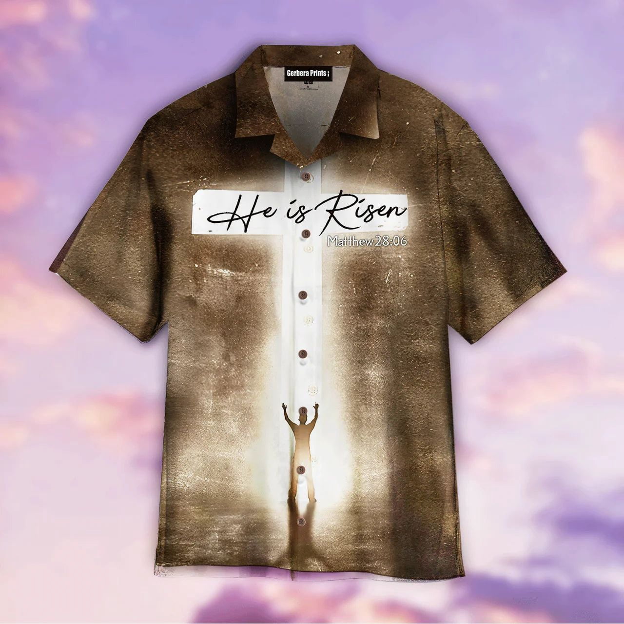 Christian Jesus Easter He Is Risen Aloha Hawaiian Shirts For Men And ...