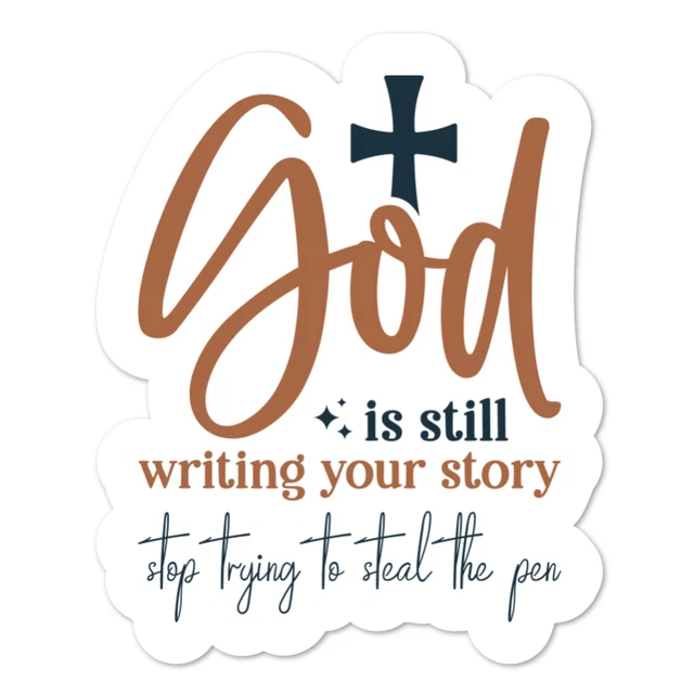 Christian Jesus God Faith Sticker, Water Resistant Laptop, Water ...