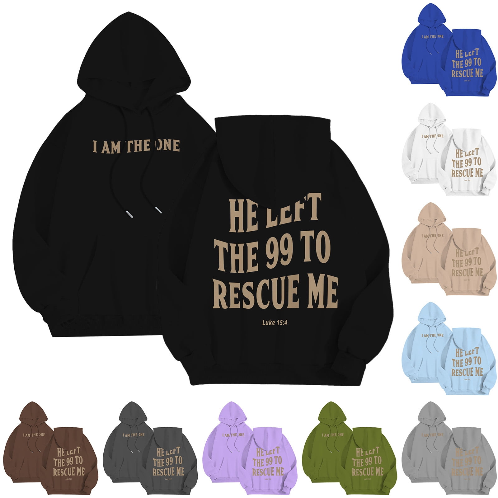 Christian Jesus Hoodies for Men Religious Faith Sweatshirt Jesus Letter ...