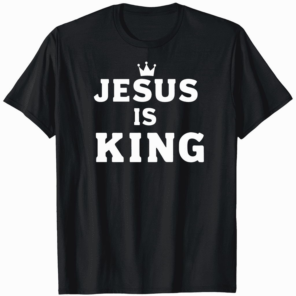 Christian Jesus Is King Design Crown T-Shirt For Men Tee - Walmart.com