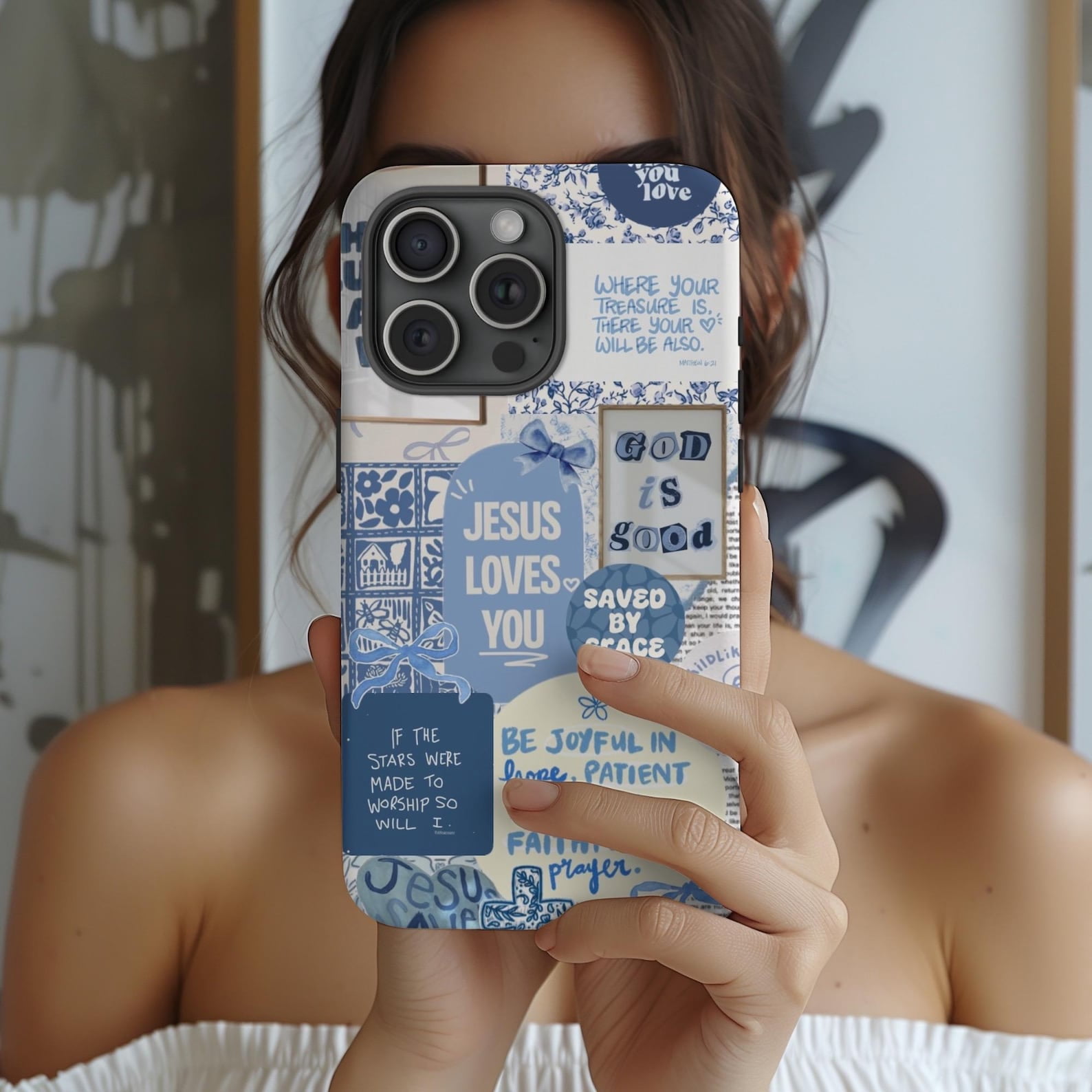 Christian Jesus Loves You Bible Verse God Case iPhone 17 11 12 13 14 15 ...