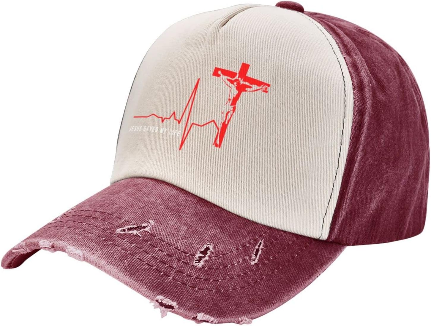 Christian Jesus Saved My Life Cross Trucker Hat Denim Baseball Cap ...