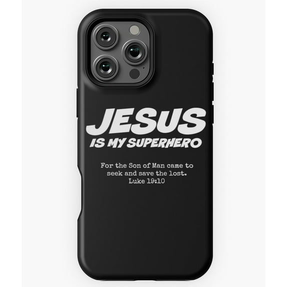 Christian Jesus Superhero Bible Verse Phone Case for iPhone 16 15 14 13 ...