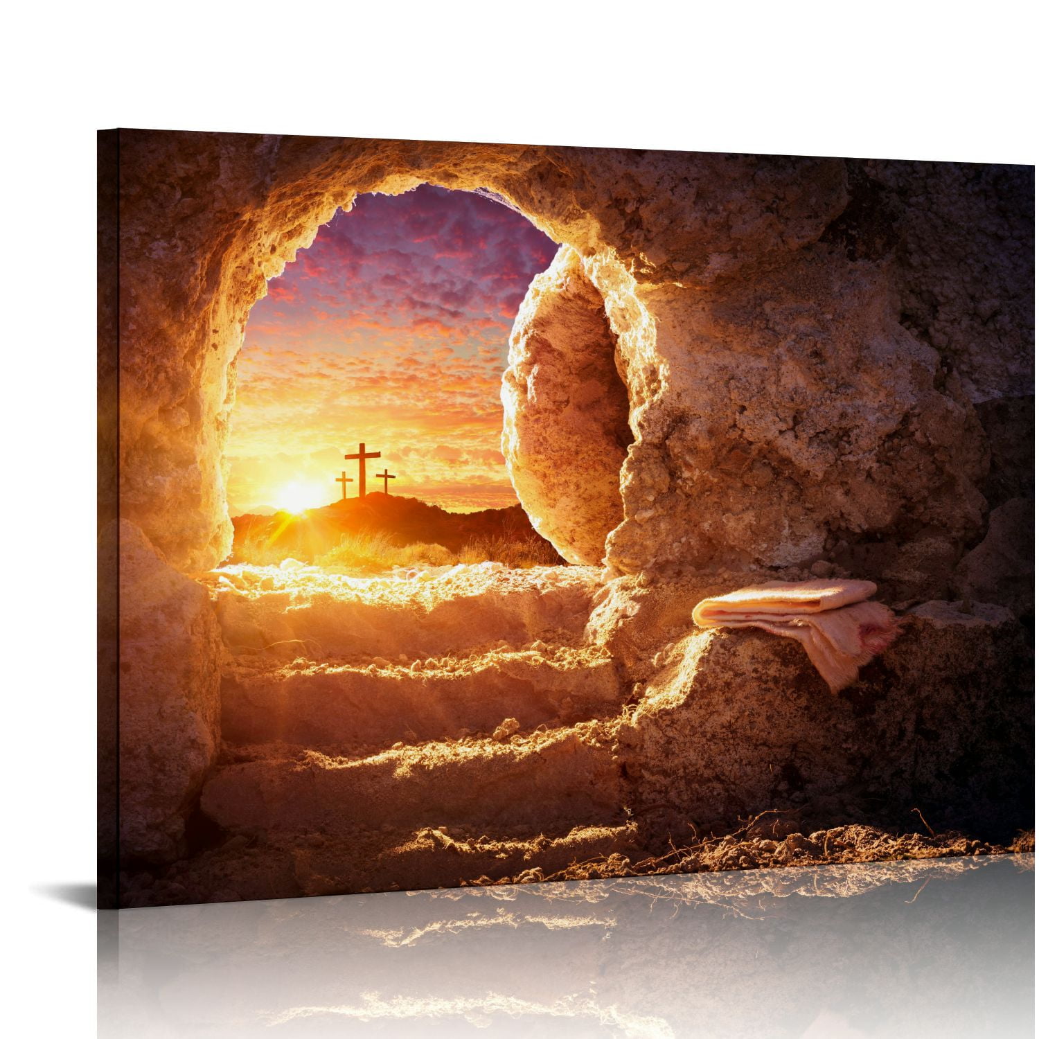 Christian Jesus Wall Art Jesus Leaves the Tomb Canvas Painting ...
