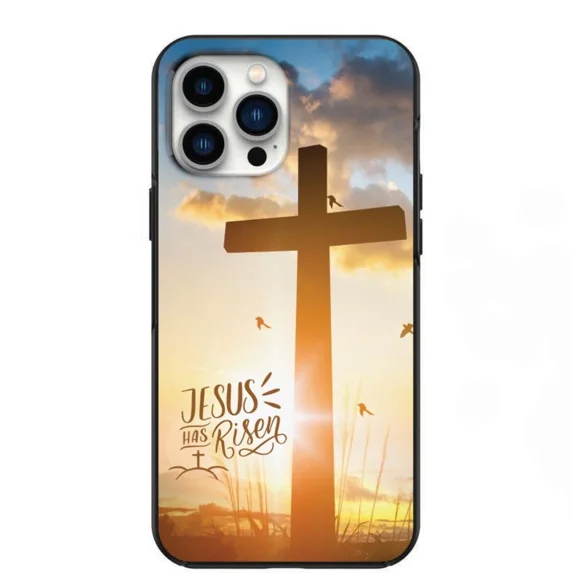 Christian Jesus has Risen Cross Design Phone Case for 17 16 15 14 13 12 ...