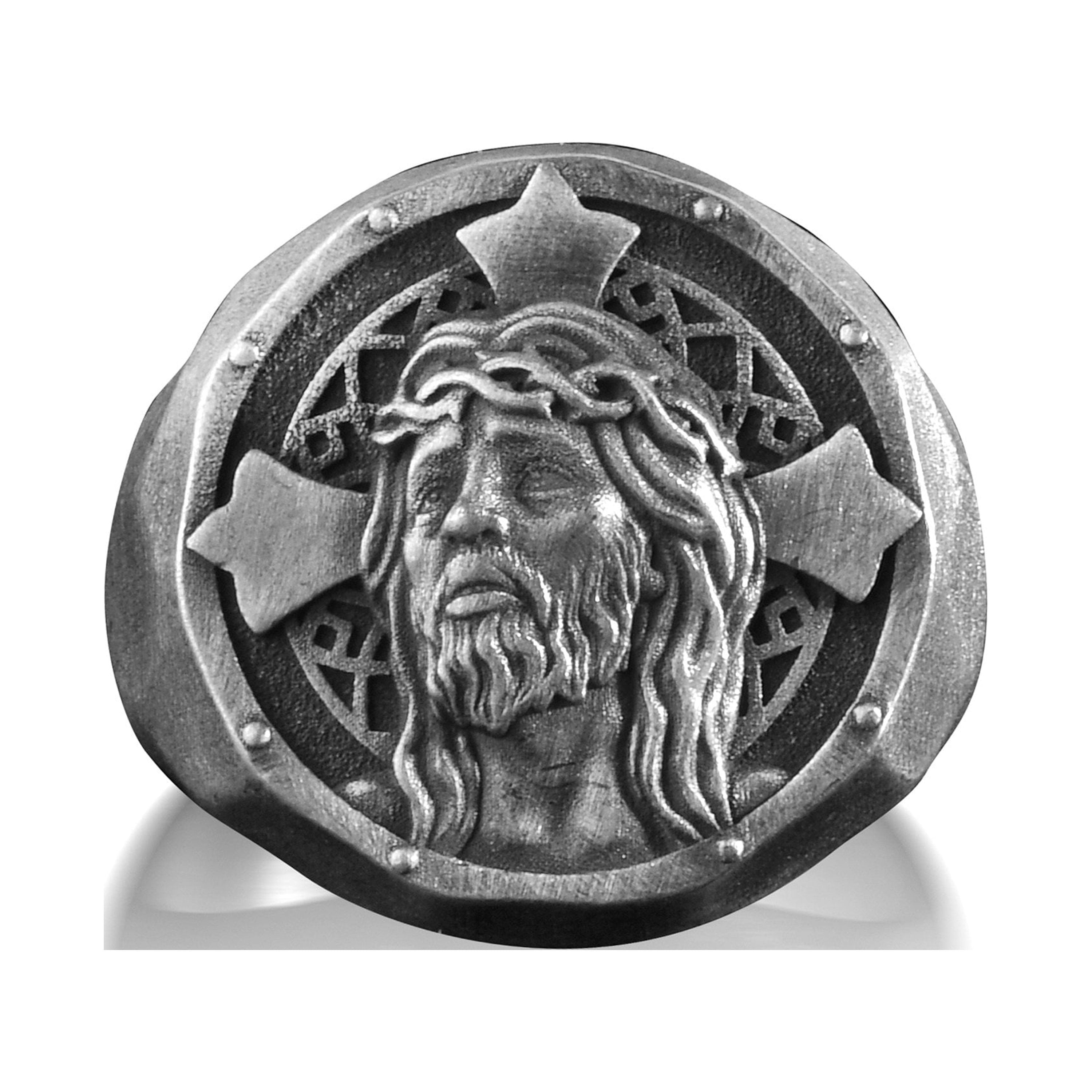 Christian Jeus Silver Ring for Men, Jesus Christ Statement Ring, Unique ...