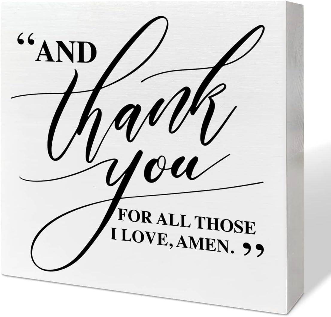 Christian Kitchen Table Decor, Kitchen Decor for Counter Wooden Box ...