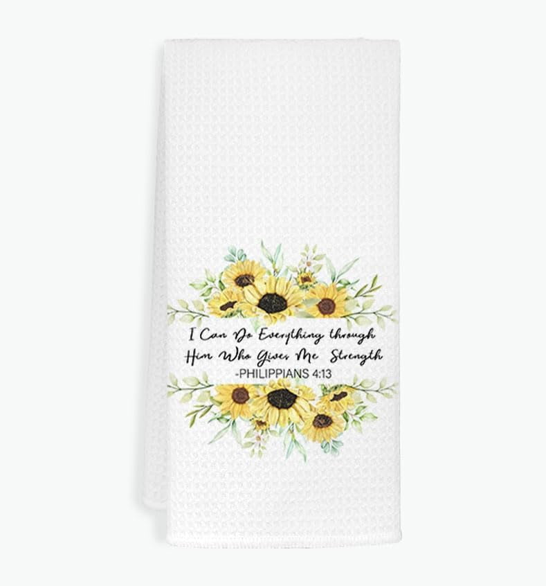 Christian Kitchen Towels,Bible Verse Philippians 4:13 I Can Do ...