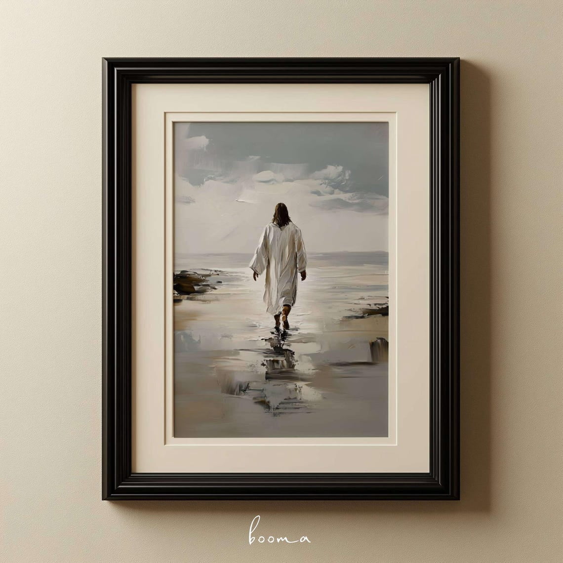 Christian Landscape Art Jesus Christ Walking on Water Biblical Wall Art ...