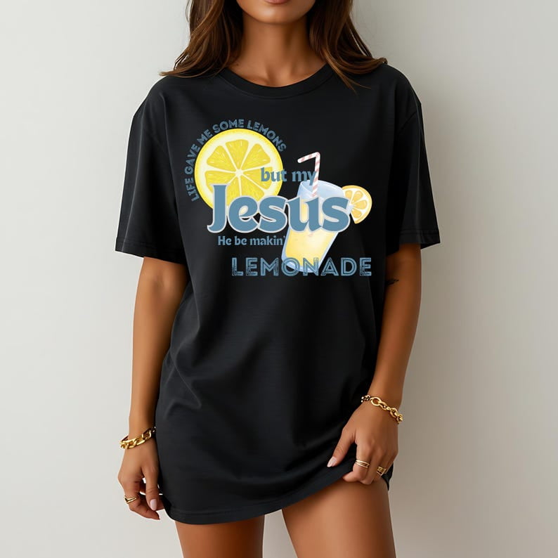 Christian Lemonade T-Shirt | Faith Based Graphic Tee with Lemons and ...