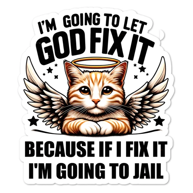 Christian Let God Fix It Sticker, Water Resistant Laptop, Water ...