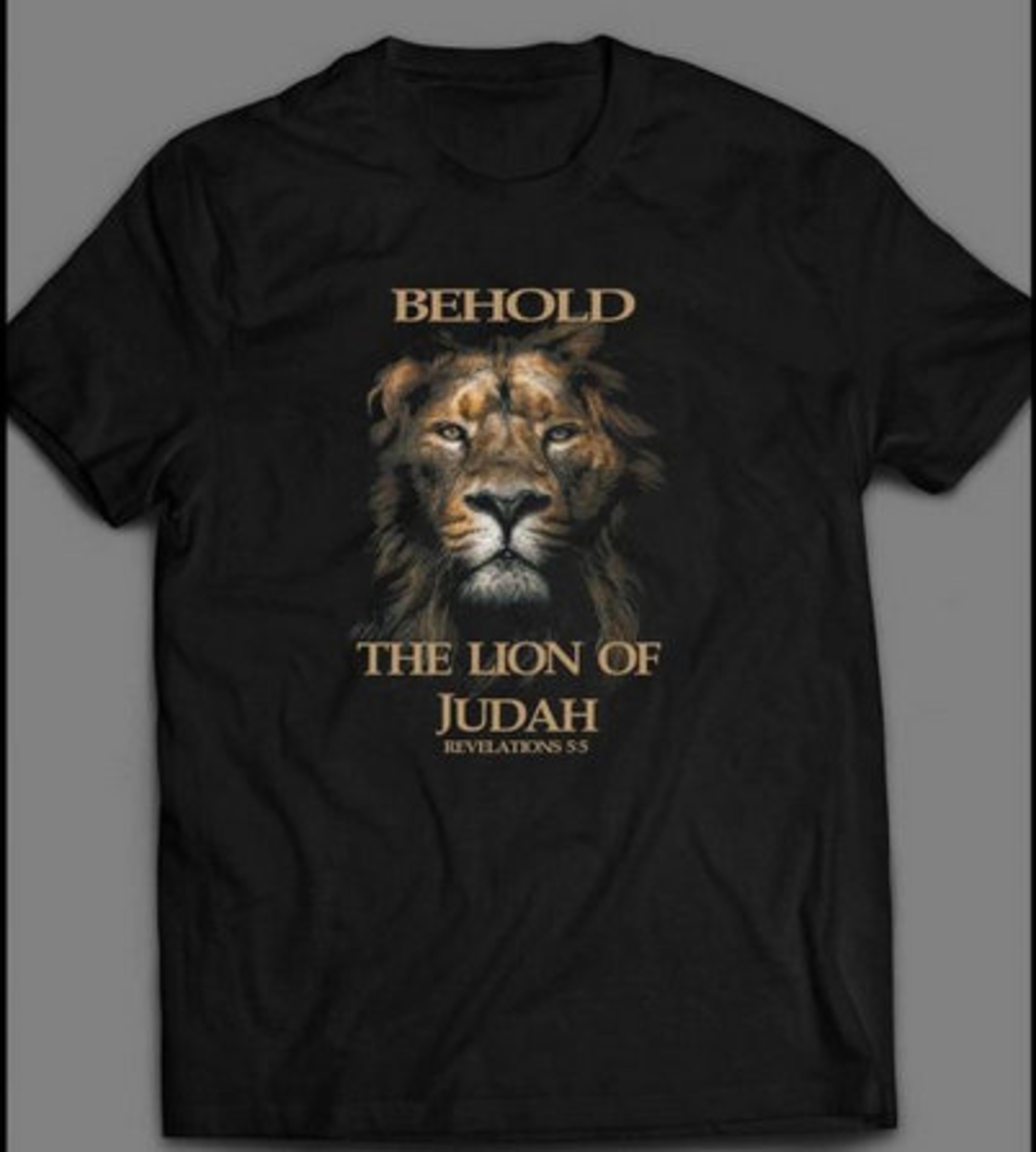 Christian Lion Art BEHOLD The LION Of Judah Revelations 5:5 Shirt ...