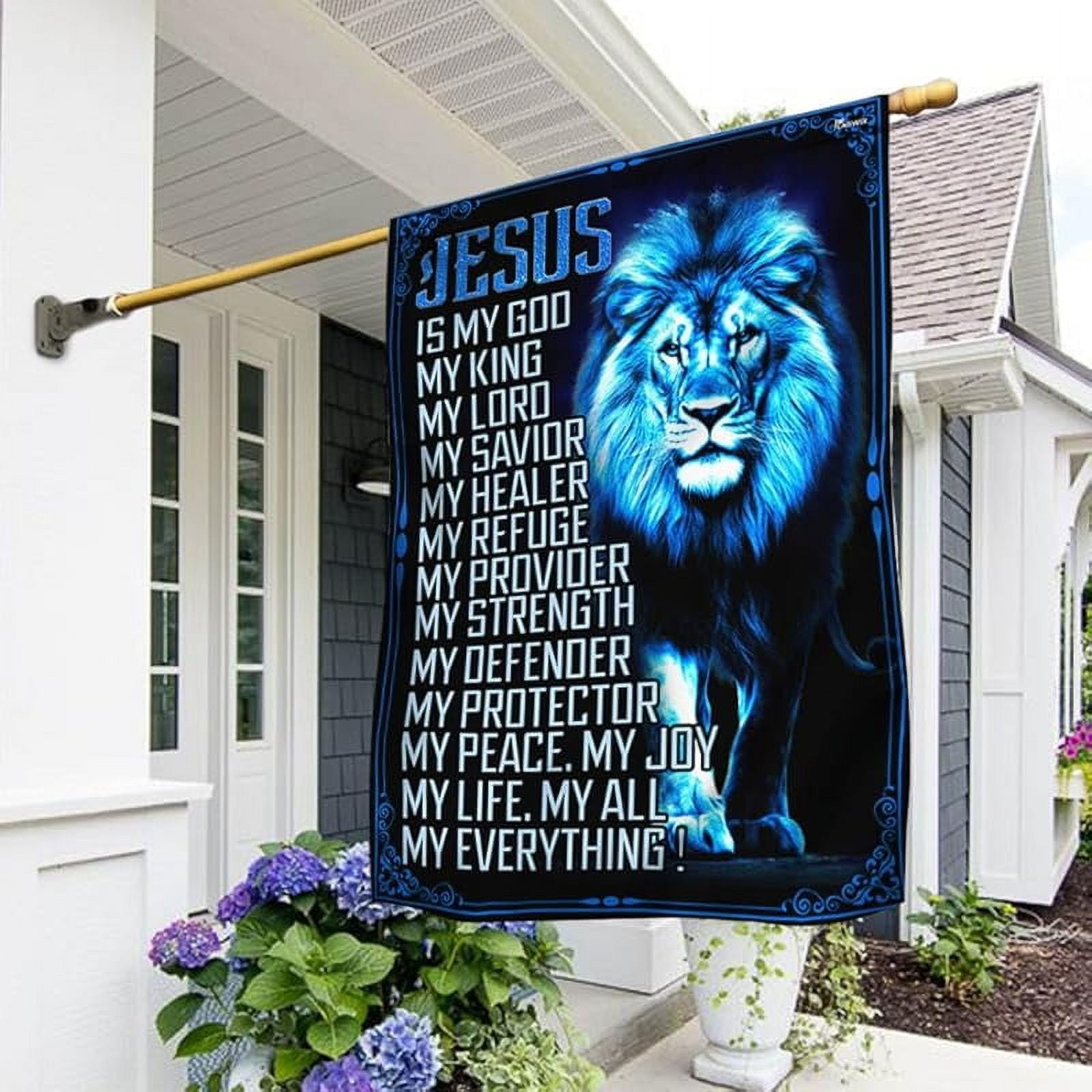 Christian Lion Flag, My God My Everything Flag - 4th of July ...