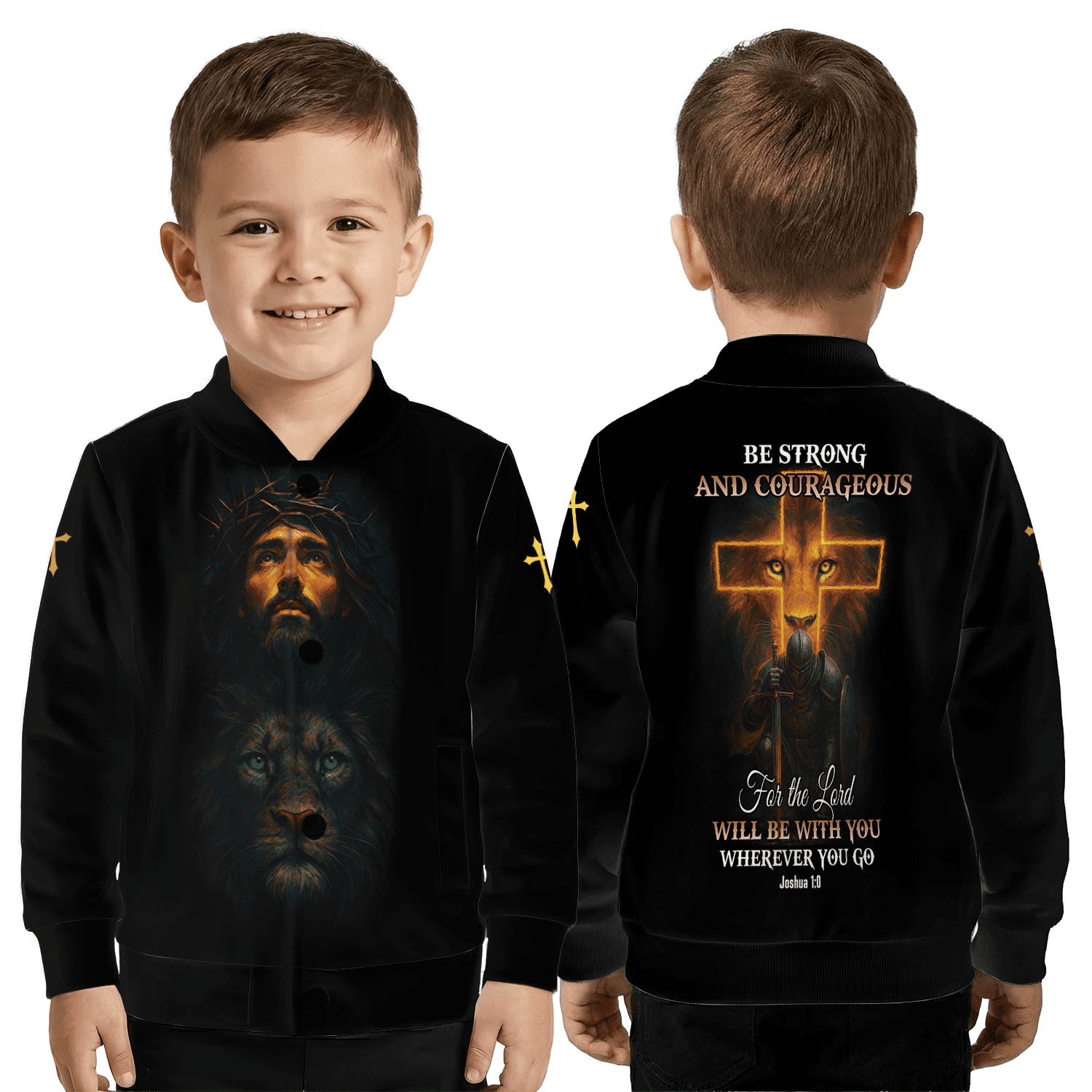Christian Lion Of Judah Jacket – Be Strong And Courageous Faith ...