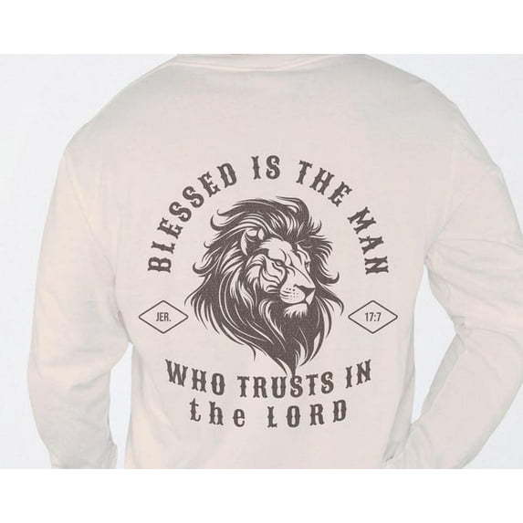 Christian Long Sleeve T-Shirt: Blessed Is The Man, Sweatshirt Size S-5Xl - Walmart.com