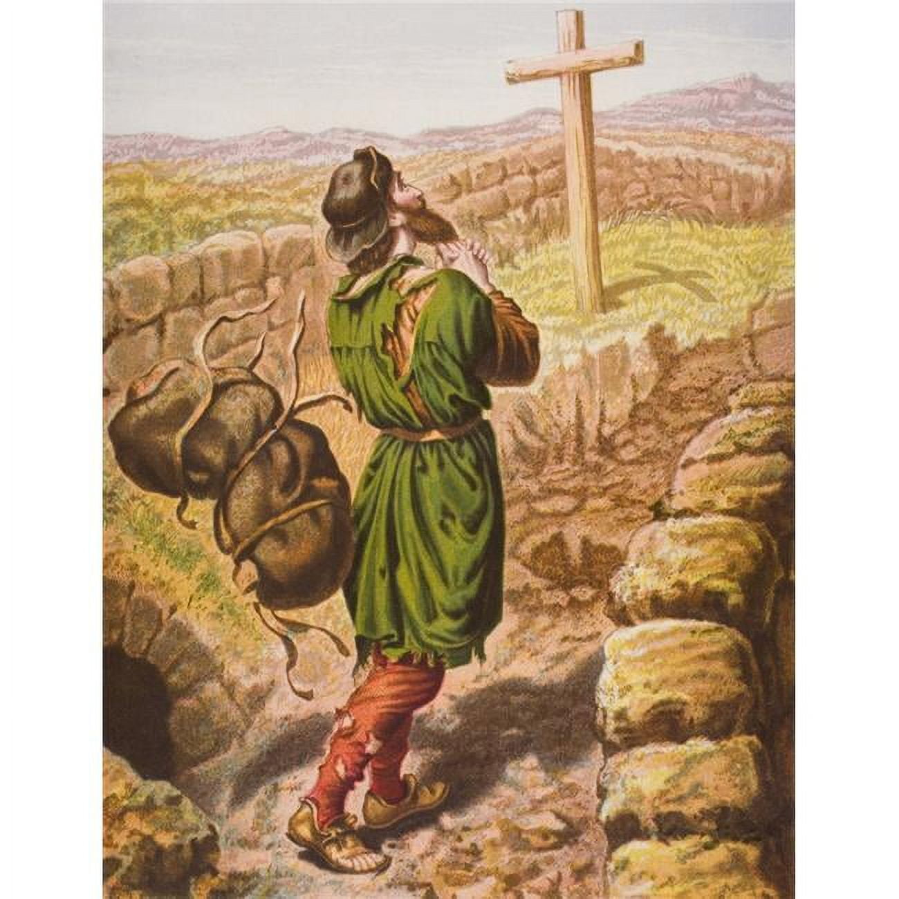 Christian Loses His Burden At The Cross From The Book The Pilgrims ...