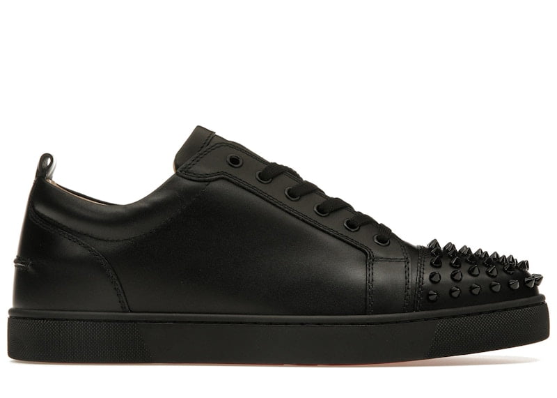 Christian Louboutin Men's Louis Junior Spikes Flat Black Shoes, from ...