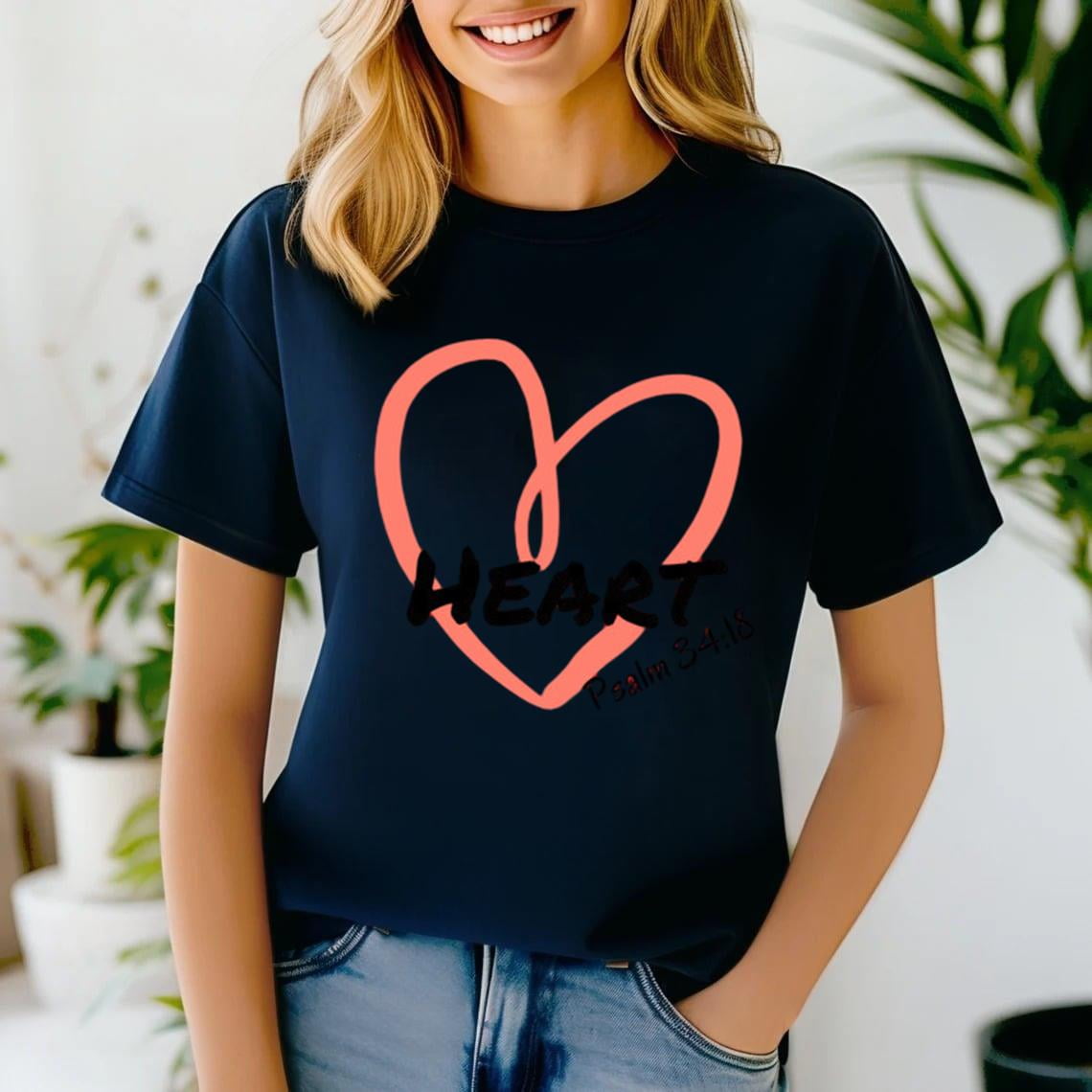 Christian Love Unisex T-shirt with Minimal Heart Symbol and Faith ...