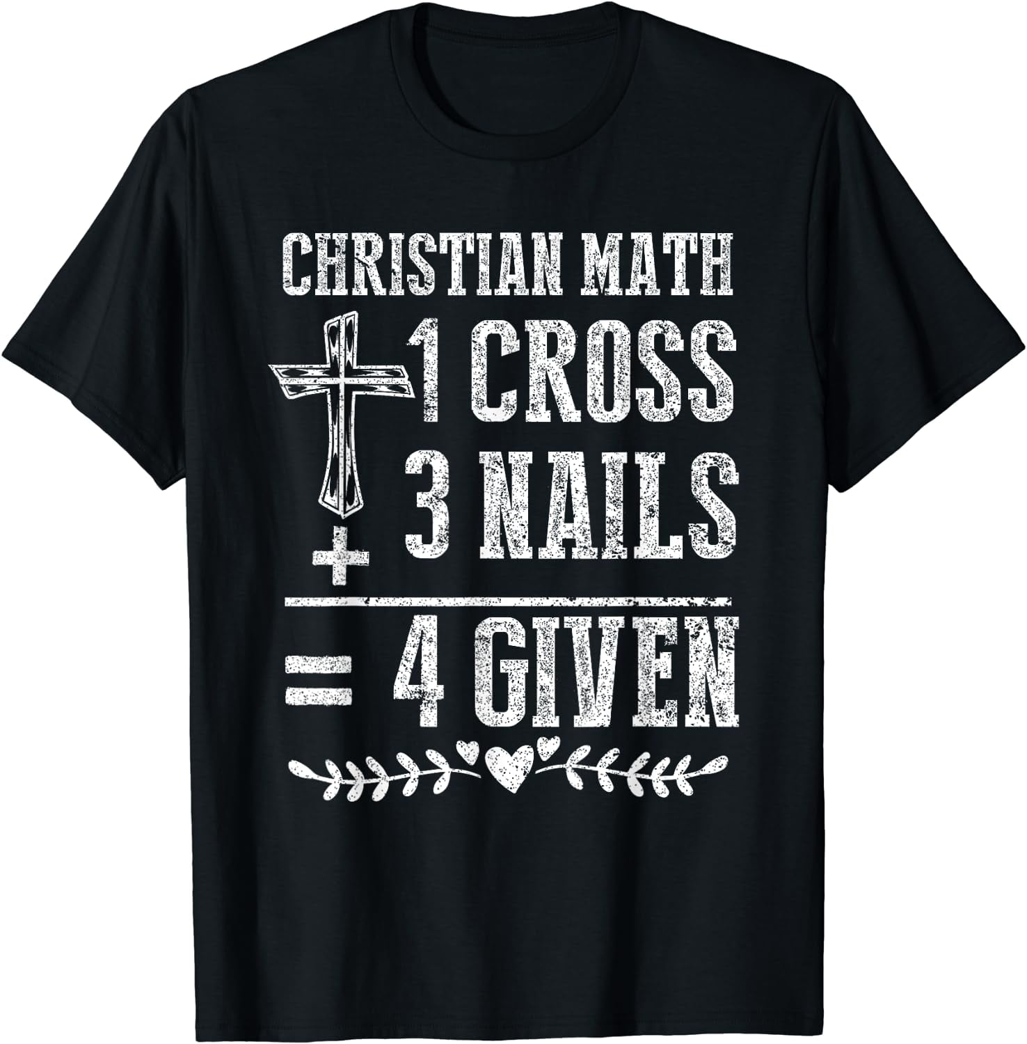 Christian Math God Worshiper Christ Follower Religion T-Shirt Black ...