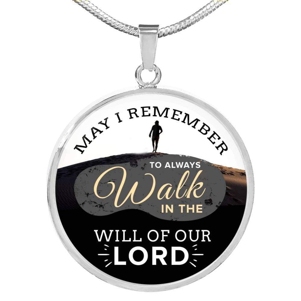 Christian May I Remember Circle Necklace Stainless Steel or 18k Gold 18 ...