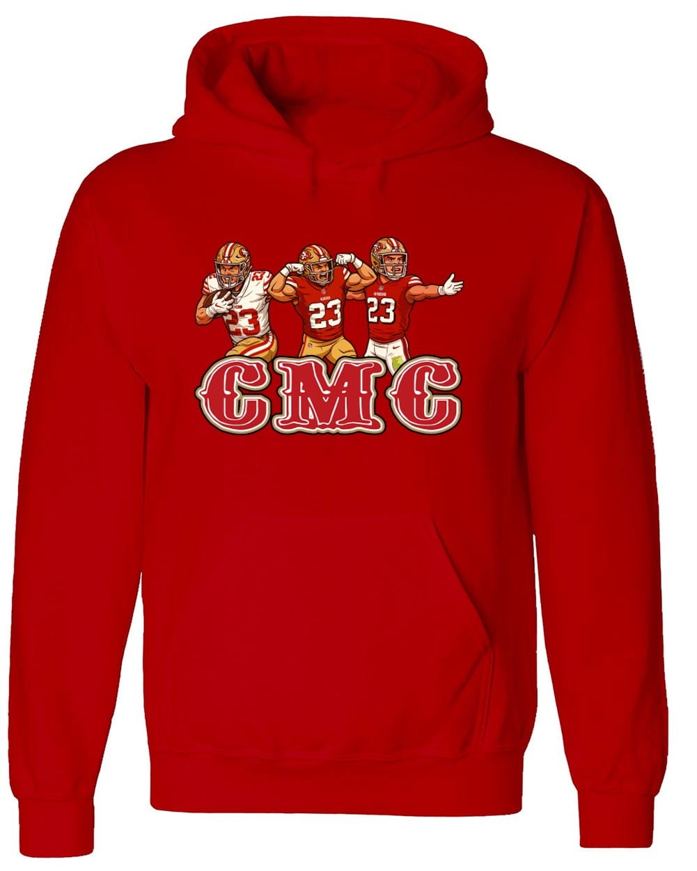 Christian McCaffrey 3 Pics Collage San Francisco CMC Hooded Sweatshirt ...