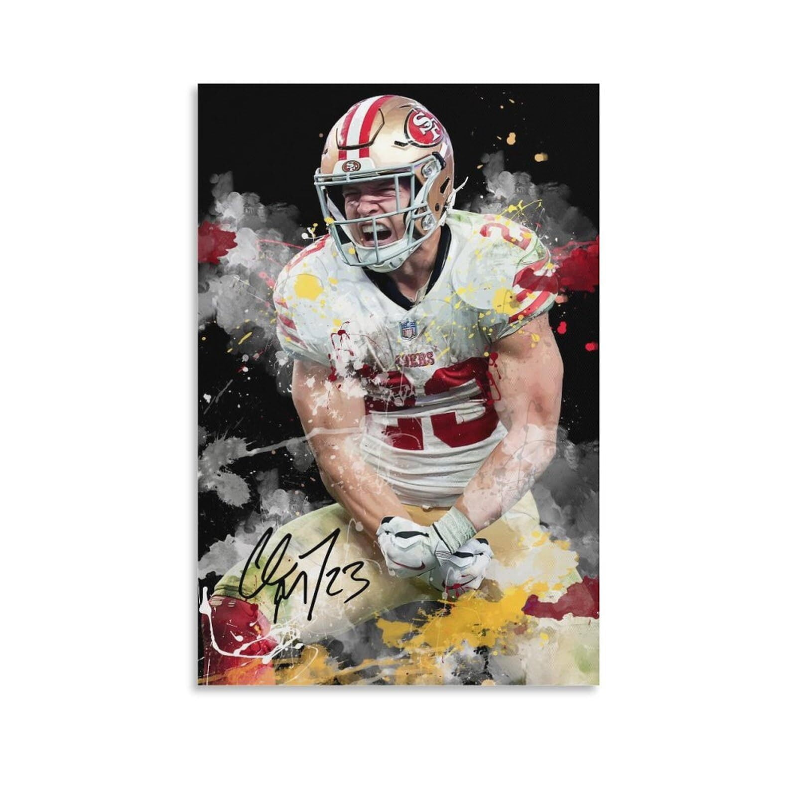 Christian McCaffrey American Football Players Sports Celebrity Canvas ...
