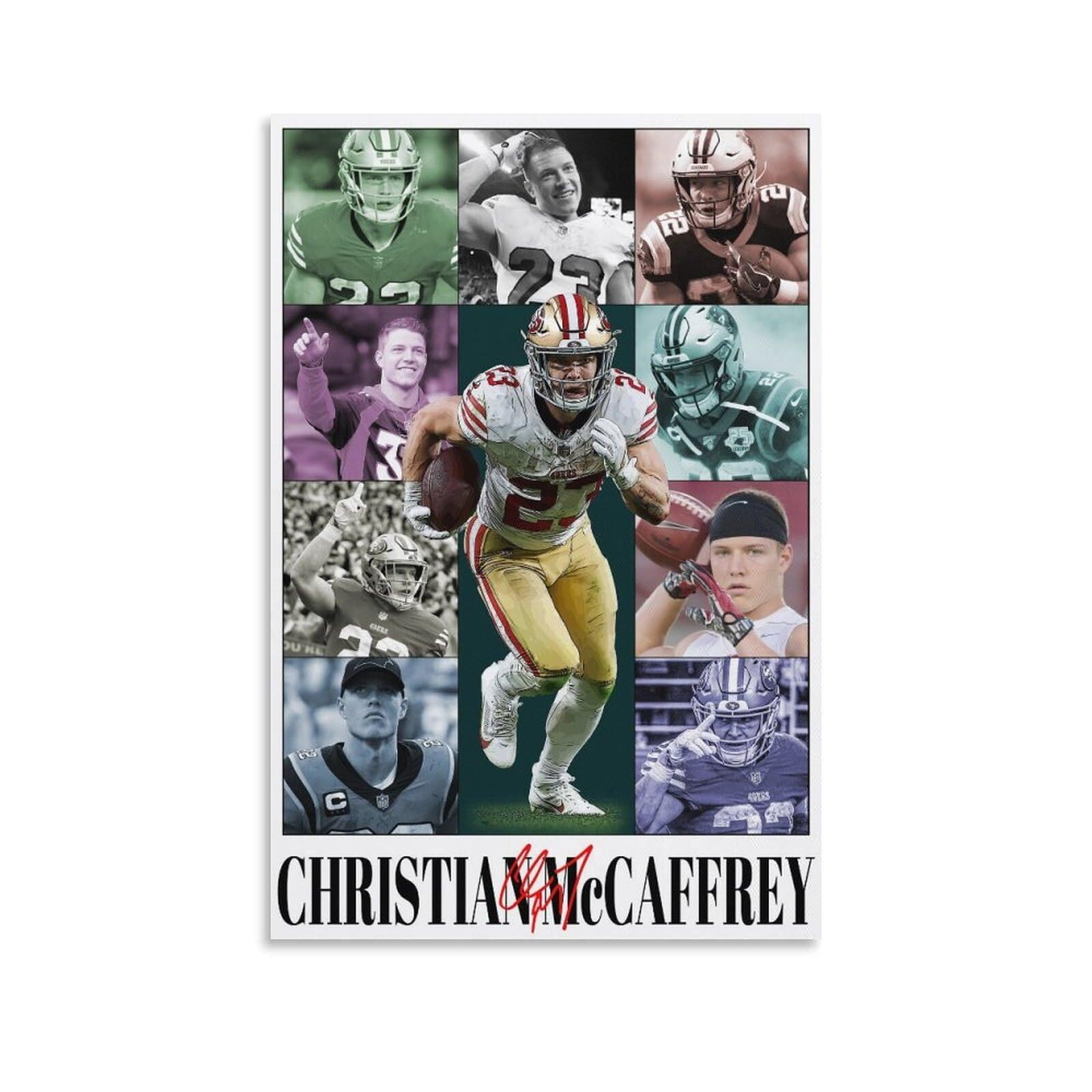 Christian McCaffrey American Football Players Sports Celebrity Canvas ...
