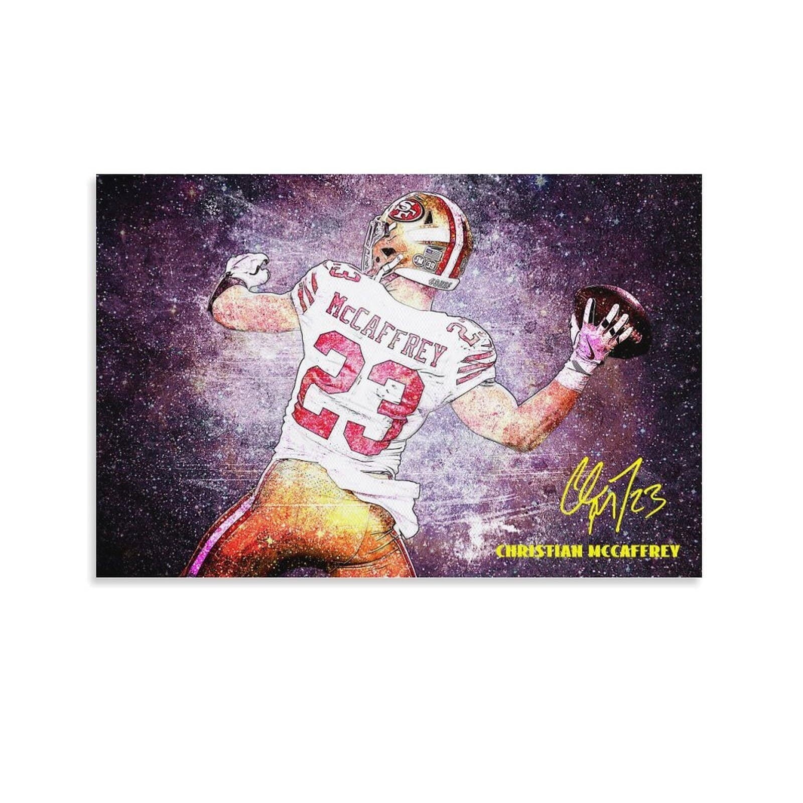 Christian McCaffrey American Football Players Sports Celebrity Canvas ...