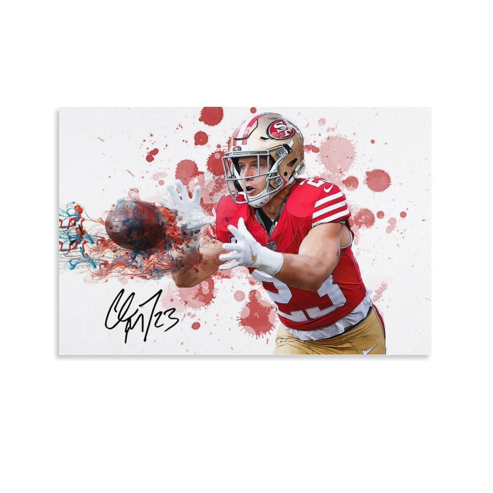Christian McCaffrey American Football Players Sports Celebrity Canvas ...