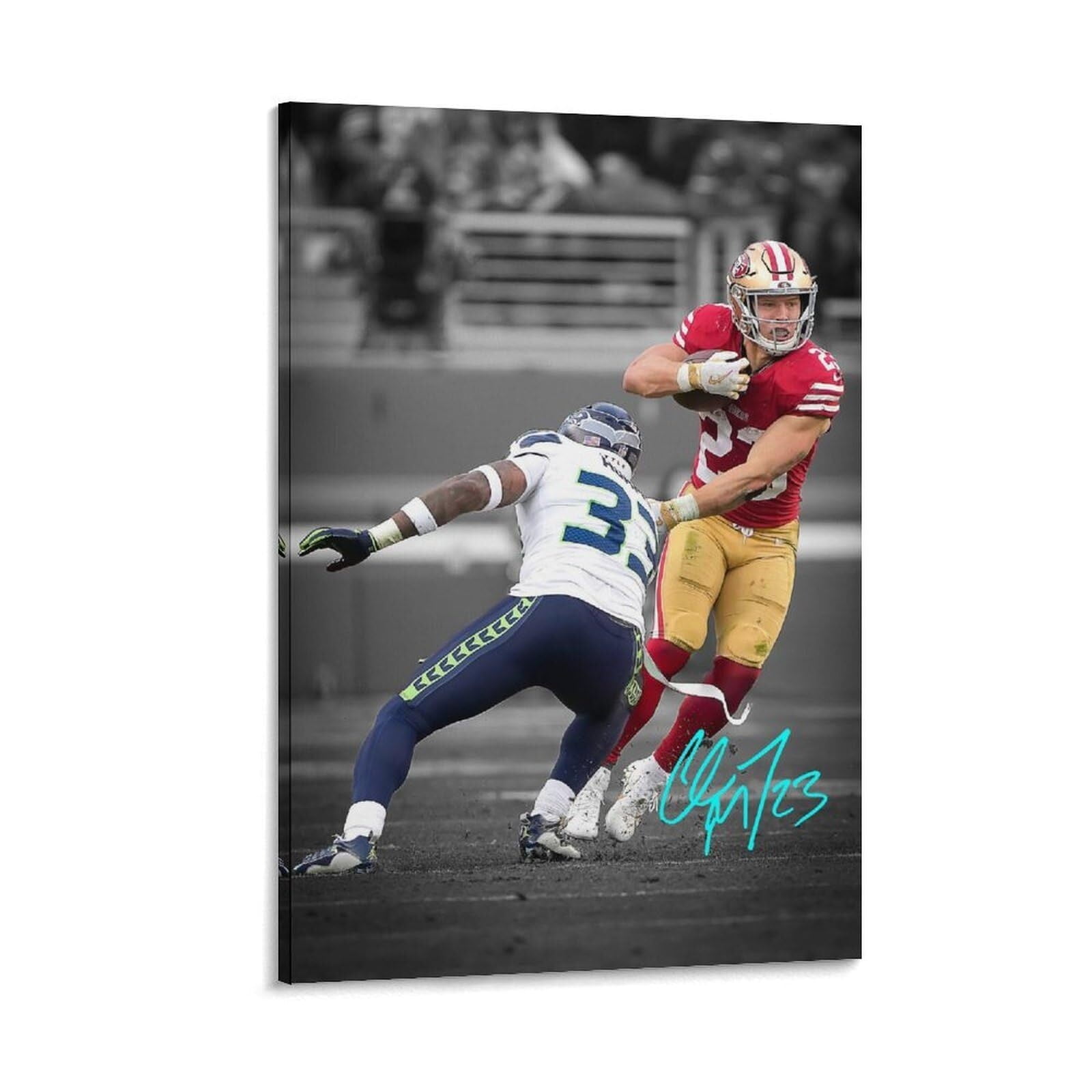 Christian McCaffrey American Football Players Sports Celebrity Canvas ...