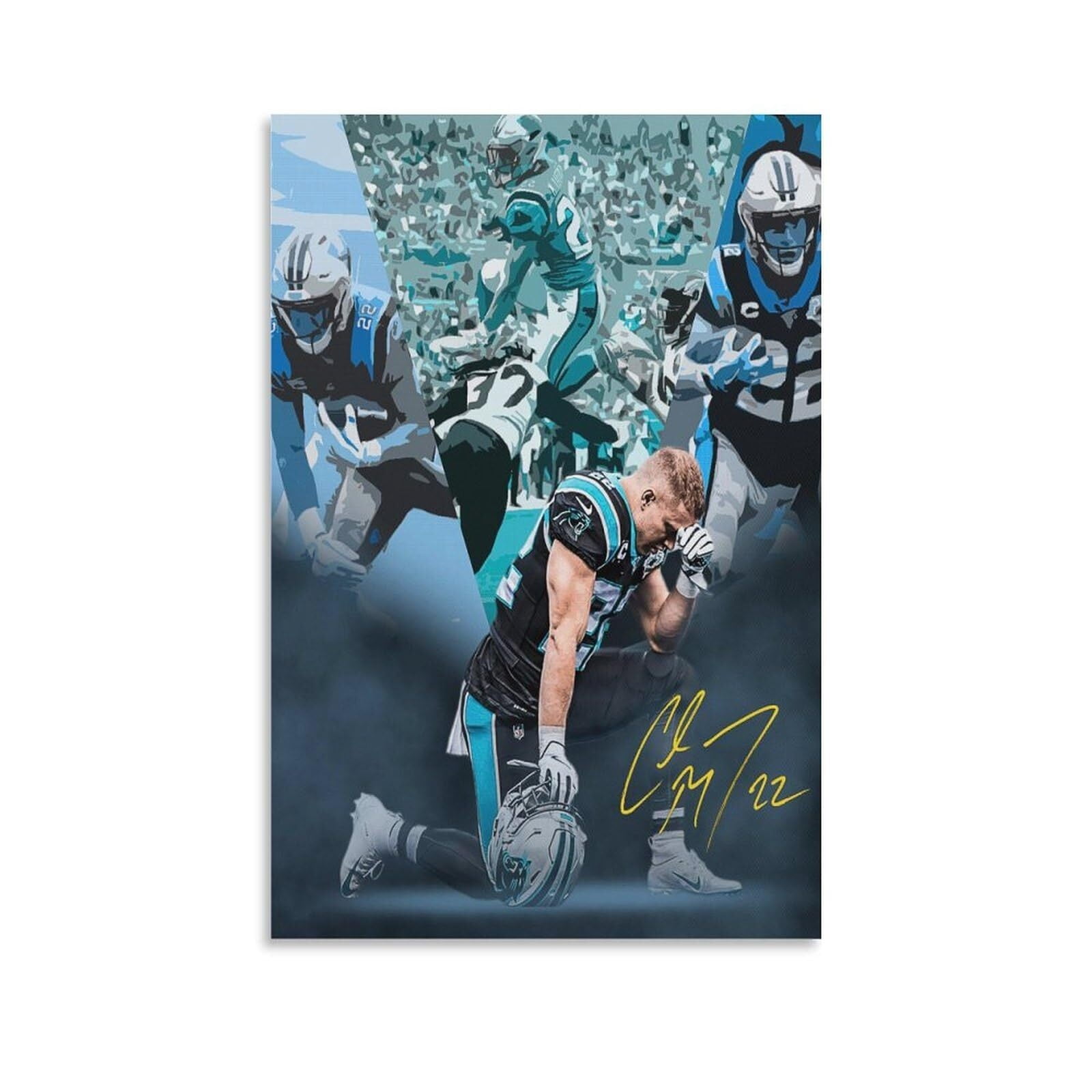 Christian McCaffrey American Football Players Sports Celebrity Canvas ...