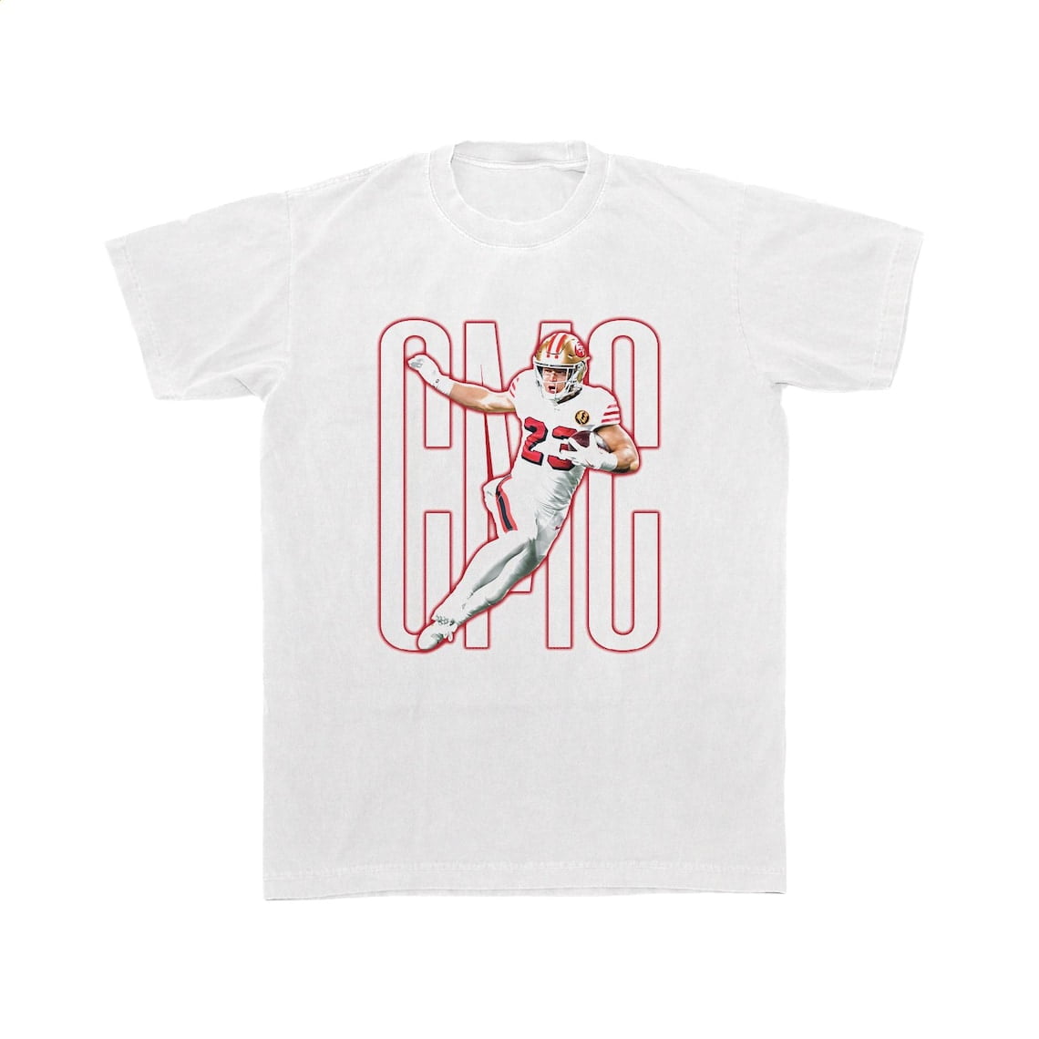 Christian McCaffrey CMC Oversized Bootleg NFL Tee Gildan T Shirt,Black ...