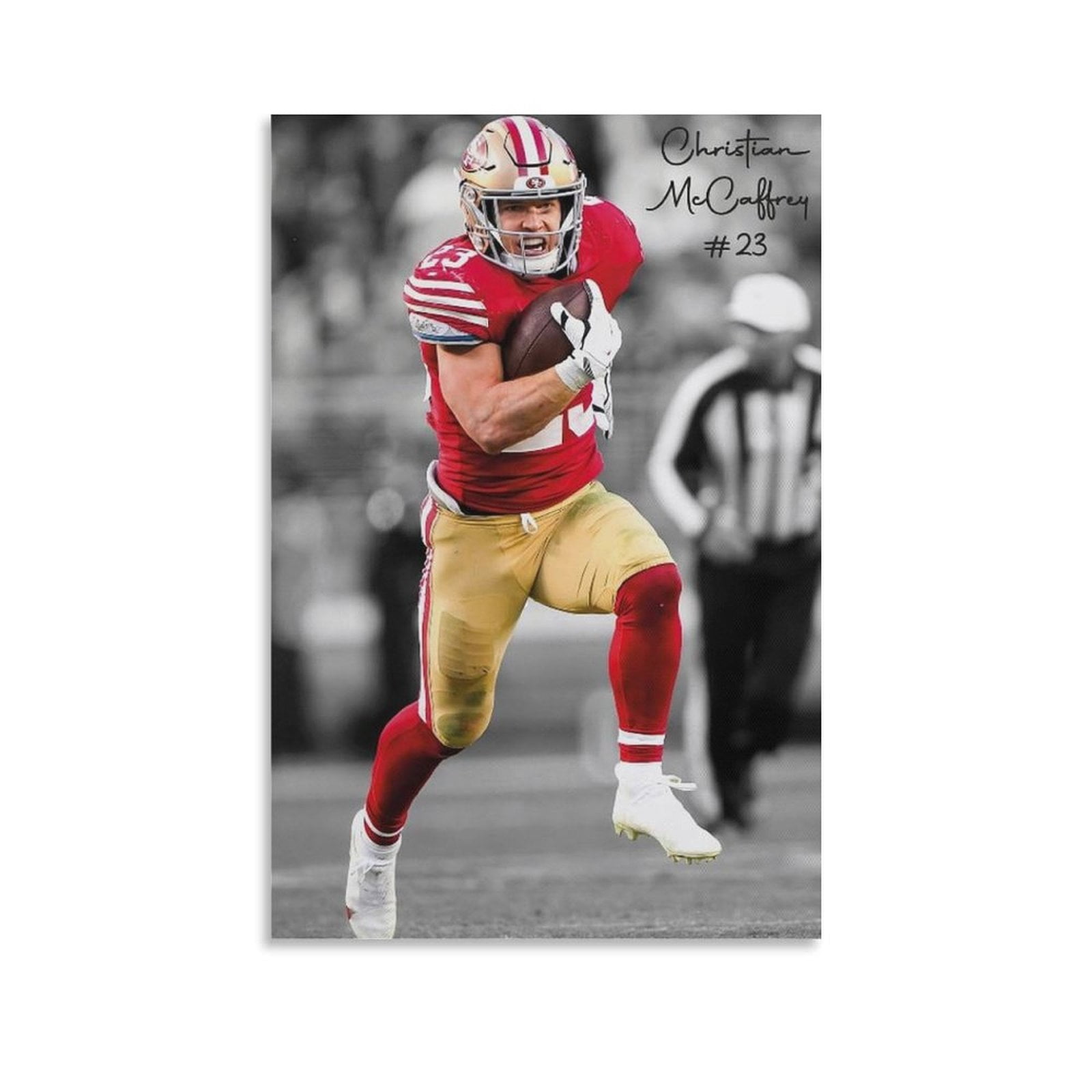 Christian McCaffrey Canvas Poster Poster Cool Artworks Painting Wall ...