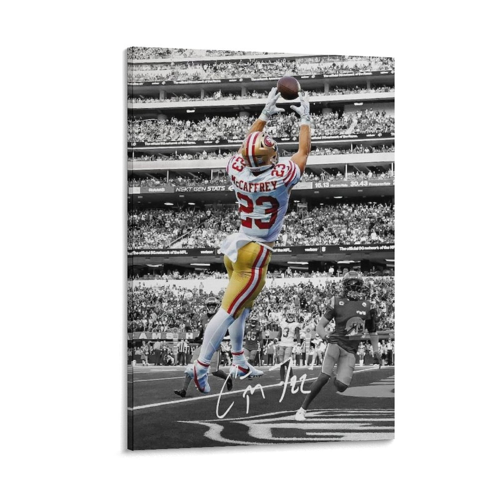 Christian McCaffrey Canvas Poster Posters Wall Art Painting Canvas Gift ...