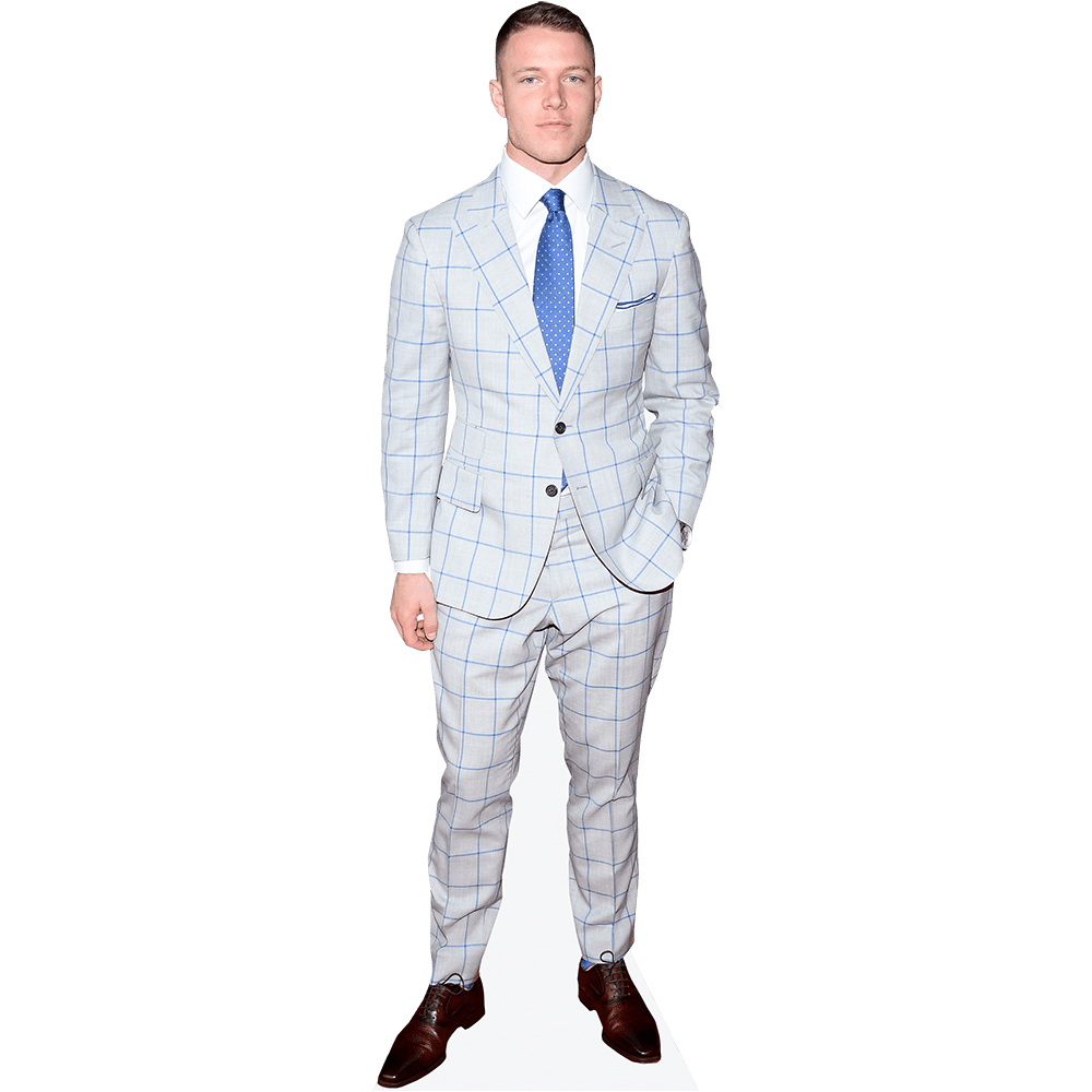 Christian McCaffrey (Grey Suit) Lifesize Cardboard Cutout Standee ...