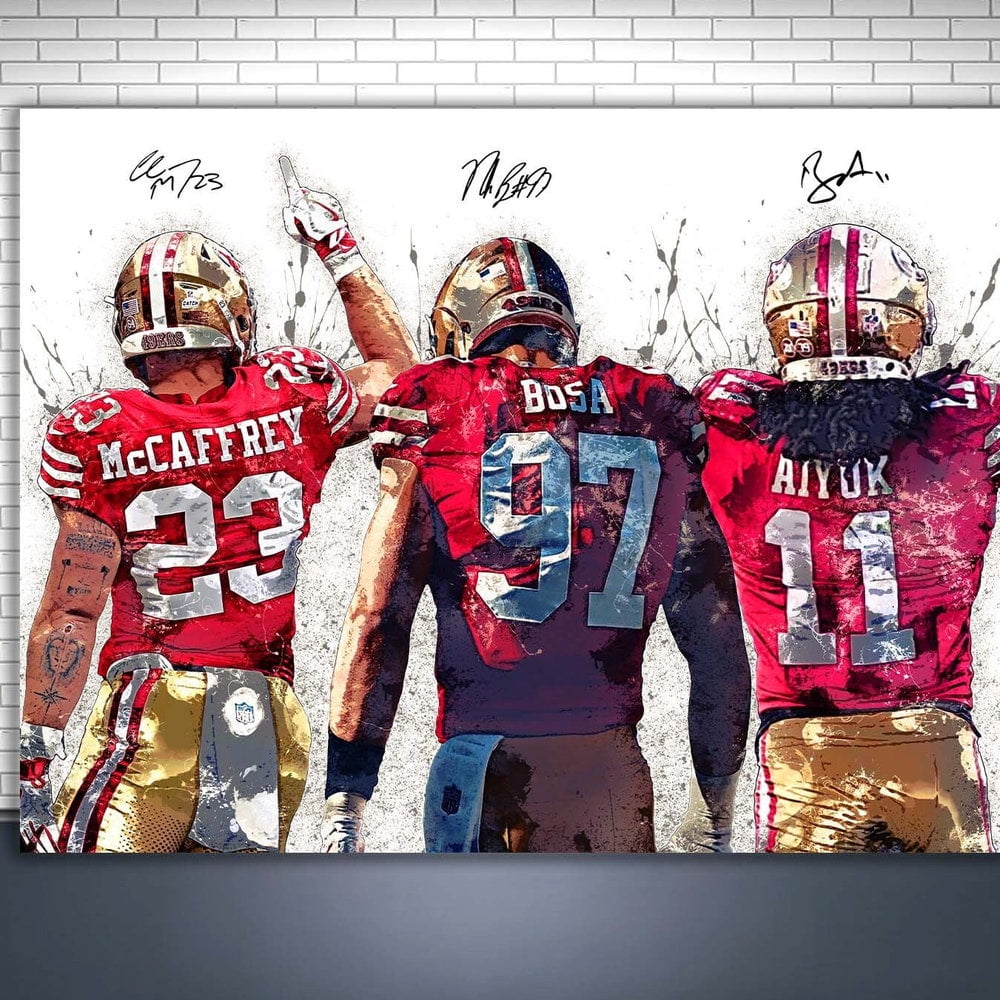 Christian McCaffrey, Nick Bosa, Brandon Aiyuk, Poster, San Francisco ...