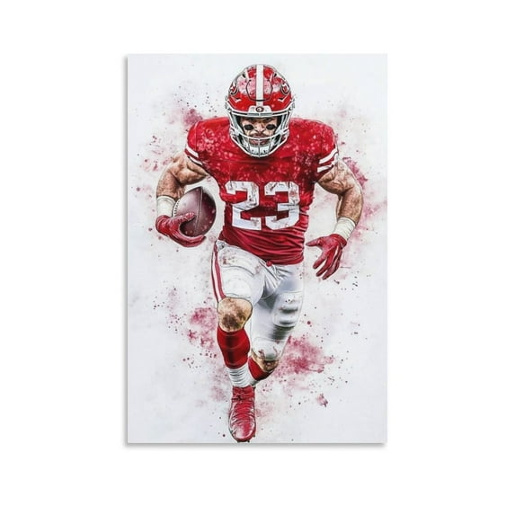 Christian McCaffrey Poster Canvas Poster Poster Cool Artworks Painting ...
