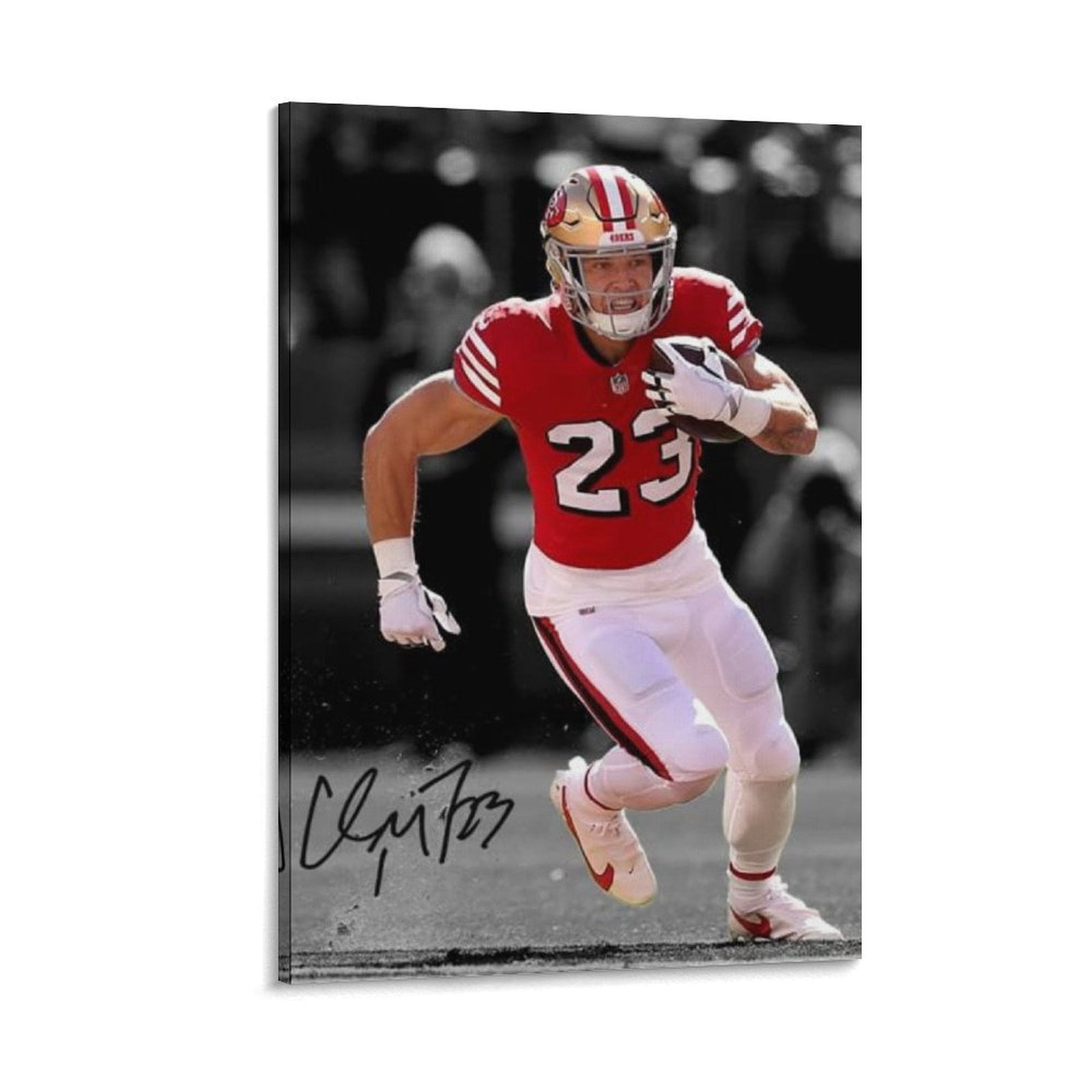 Christian McCaffrey Poster Canvas Poster Print Photo Art Painting ...