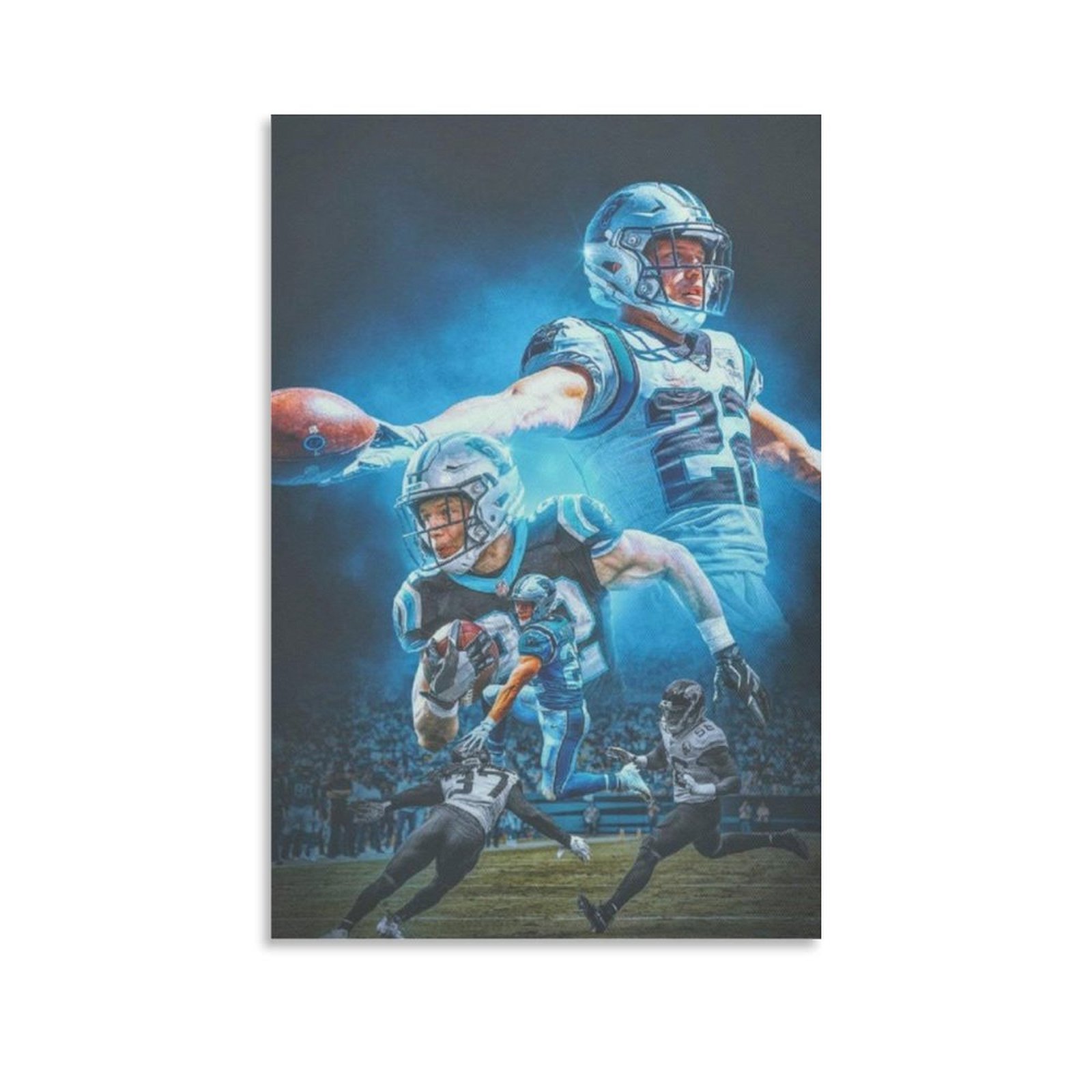 Christian McCaffrey Poster Canvas Poster Wall Art Picture Painting ...