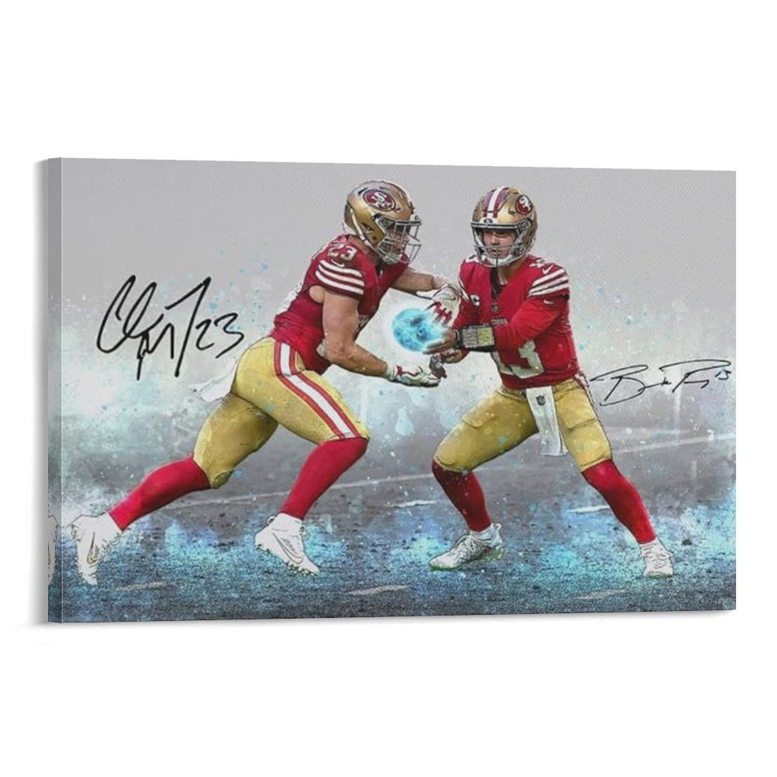 Christian McCaffrey Poster Canvas Print Sports Poster Canvas Art Poster ...