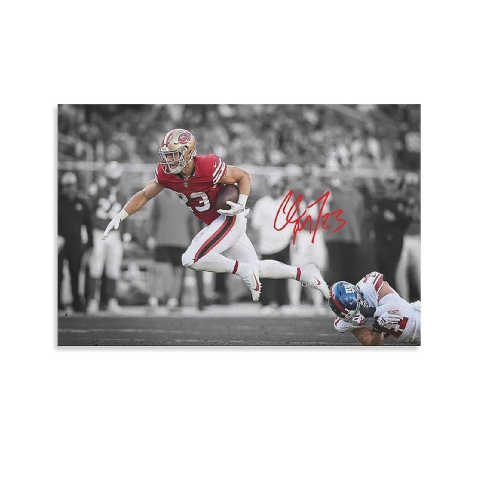 Christian McCaffrey Poster, Football Poster Posters Art Print Wall ...