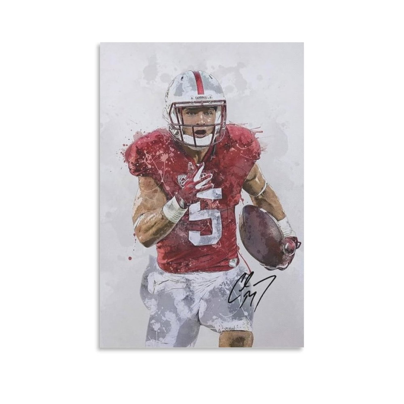 Christian McCaffrey Posters Canvas Wall Art Poster Decorative Bedroom ...